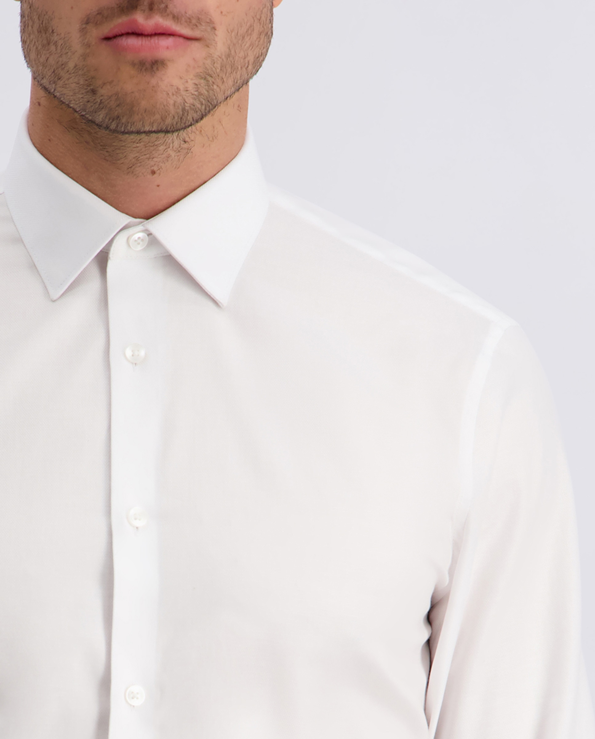 Camisa de hombre manga larga vestir estructura cuello Kent azul celeste ...