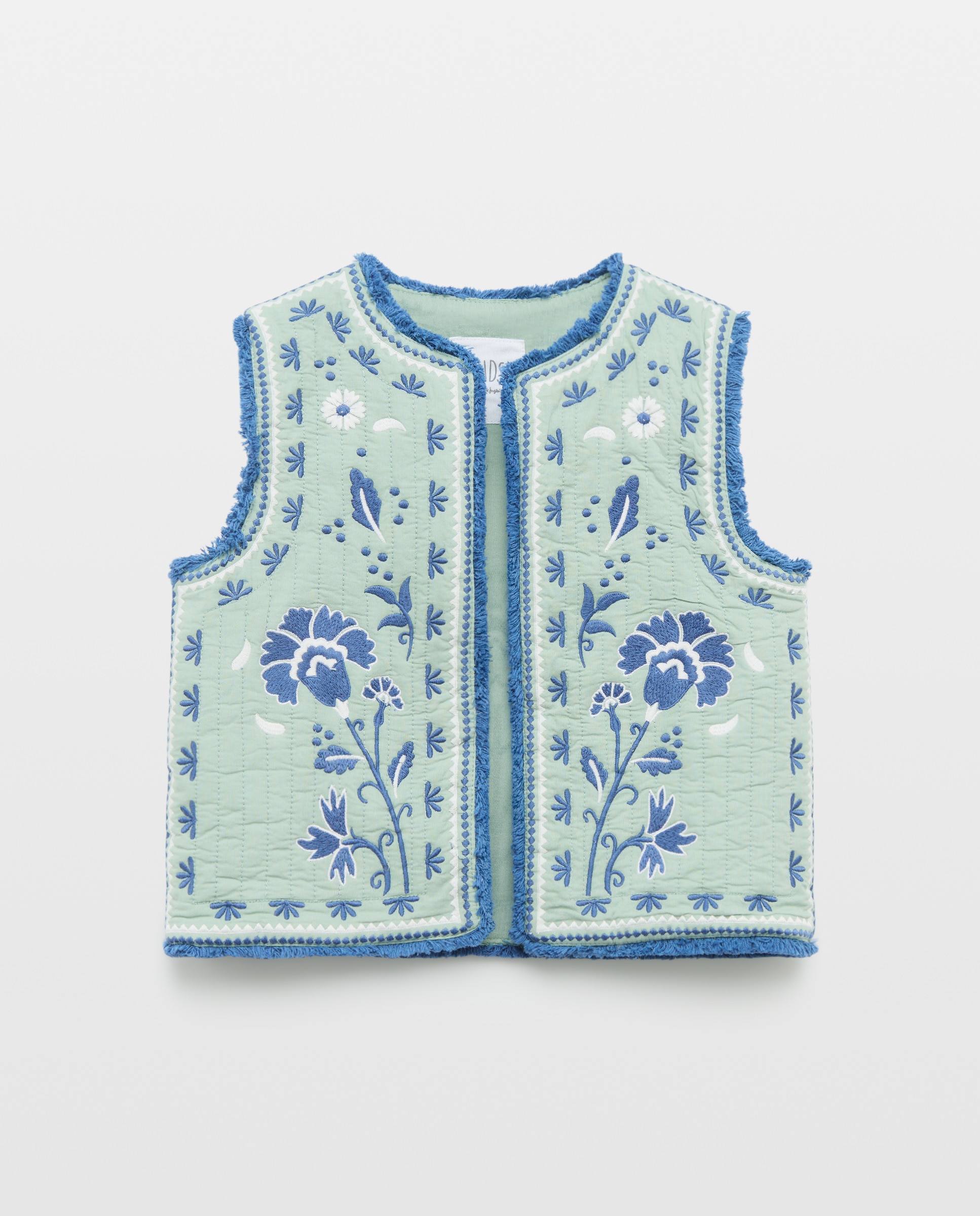 Chaleco de niña con flores bordadas Verde Kids El Corte Inglés · El ...