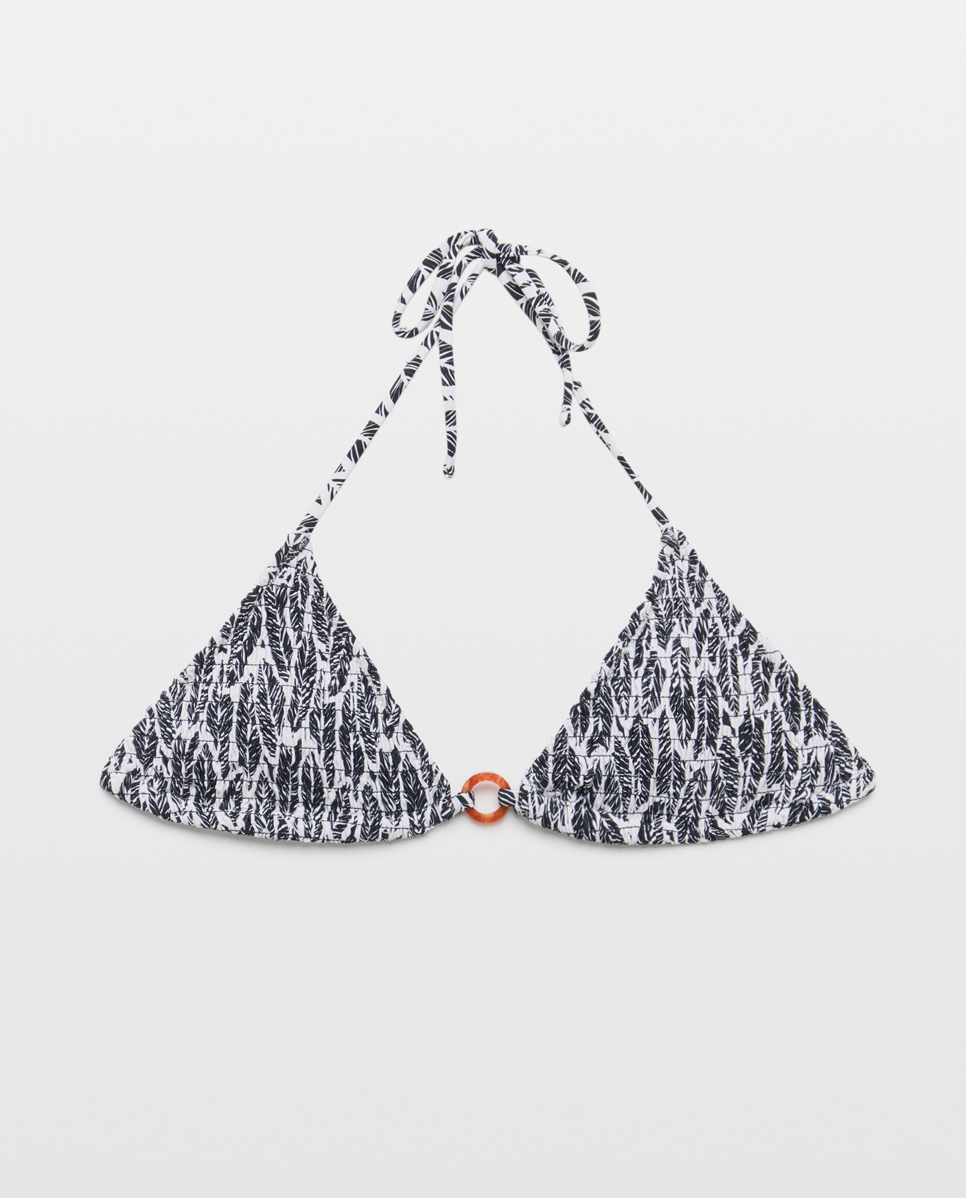 Top bikini smock hojas de mujer Negro Easy Wear · El Corte Inglés