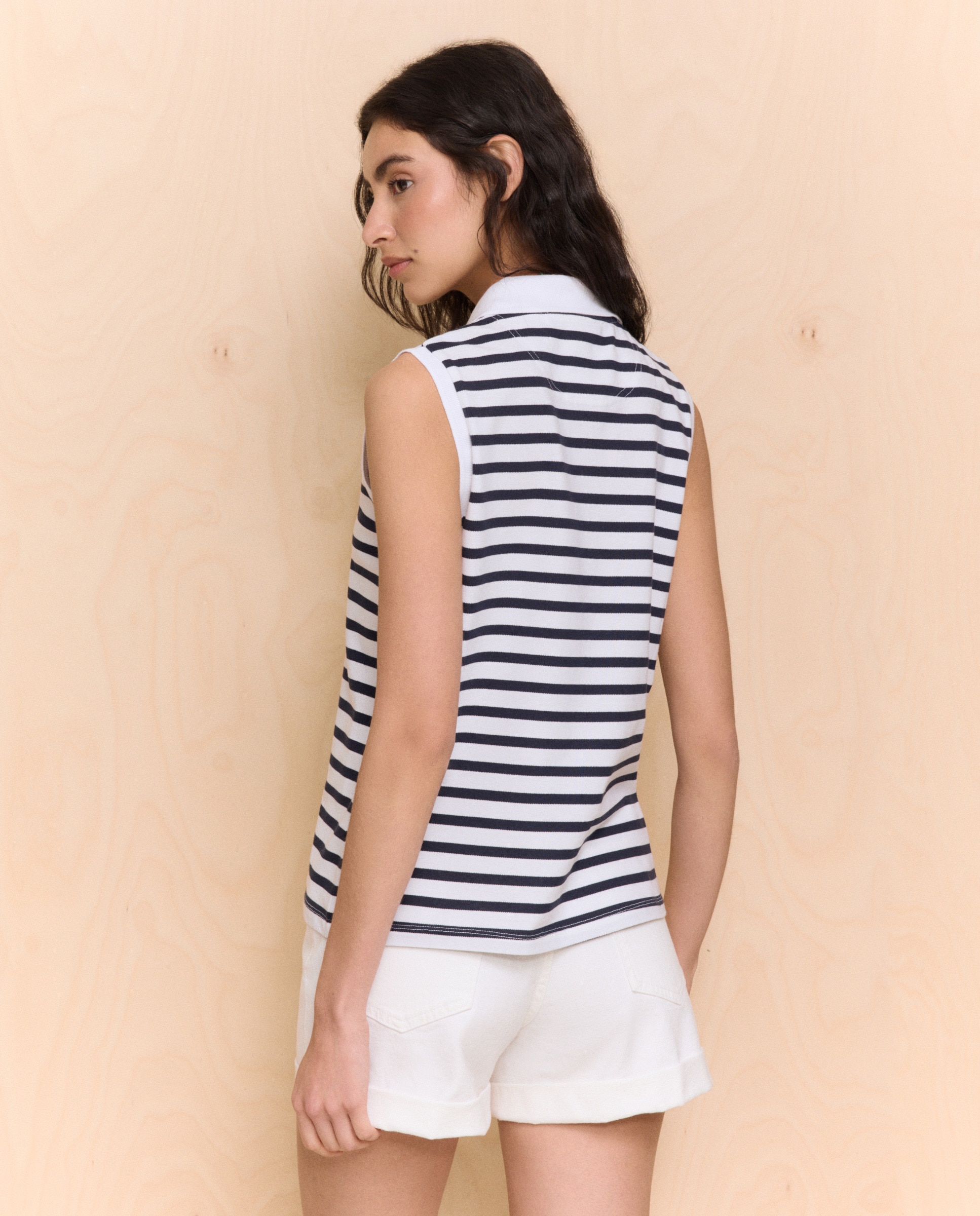 Polo sin mangas estampado de mujer Blanco Easy Wear · El Corte Inglés