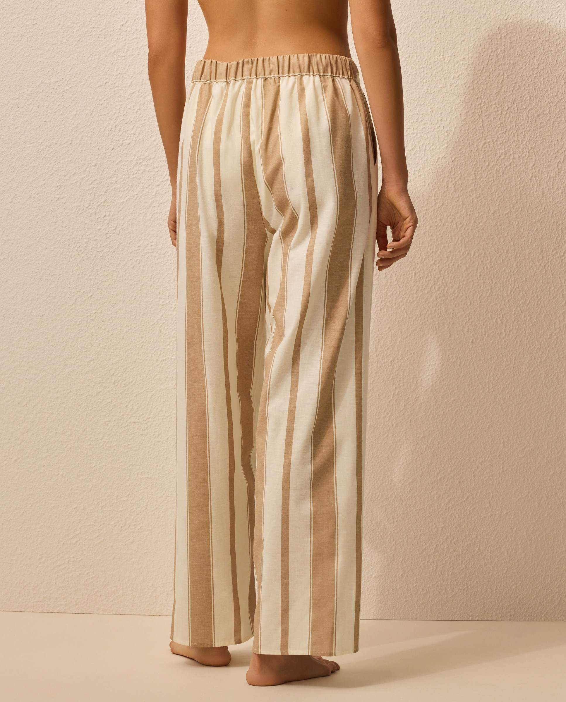 Pantalones mujer rayas Camel Énfasis · El Corte Inglés