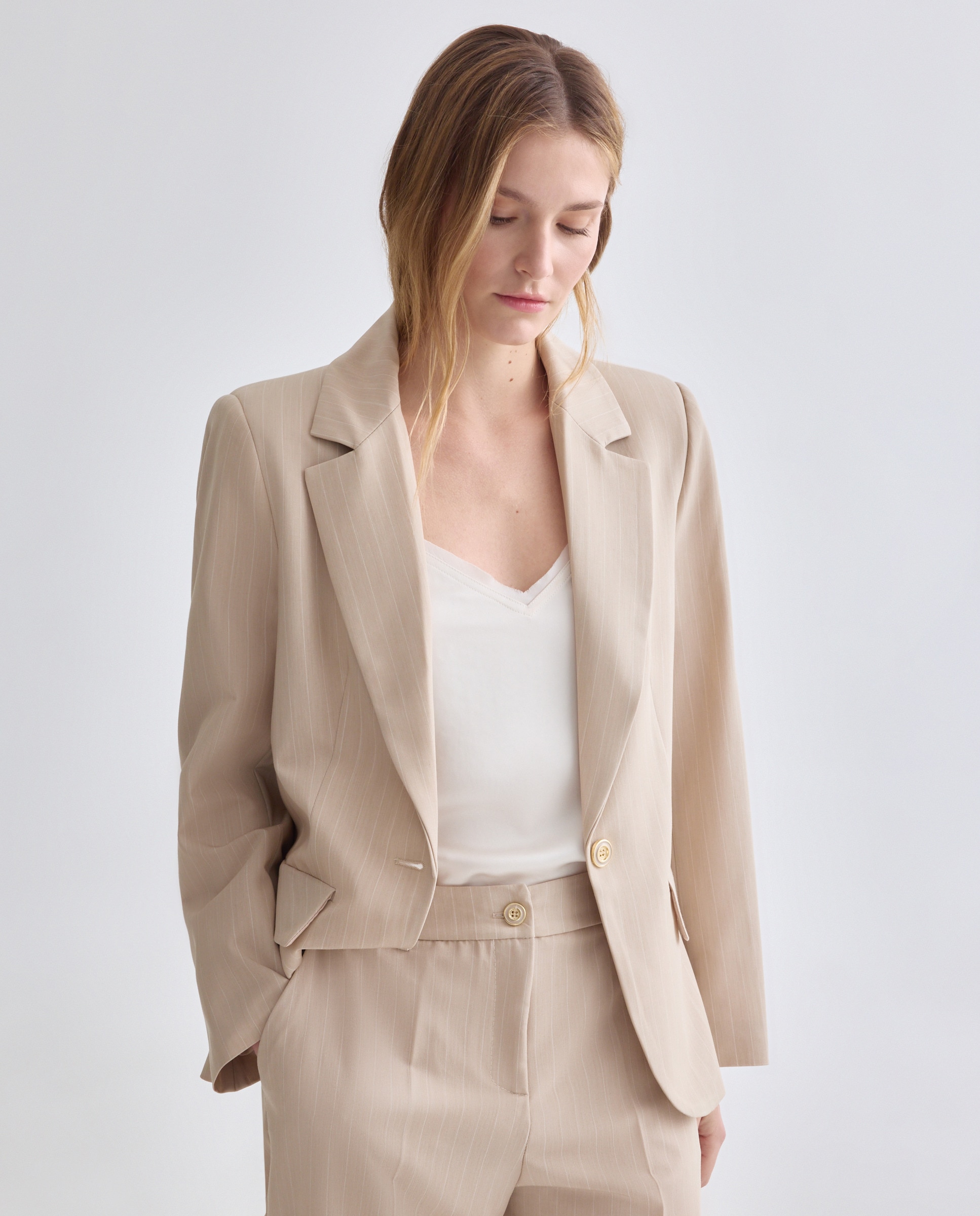 Chaqueta de mujer cuadros Beige Zermatt · El Corte Inglés