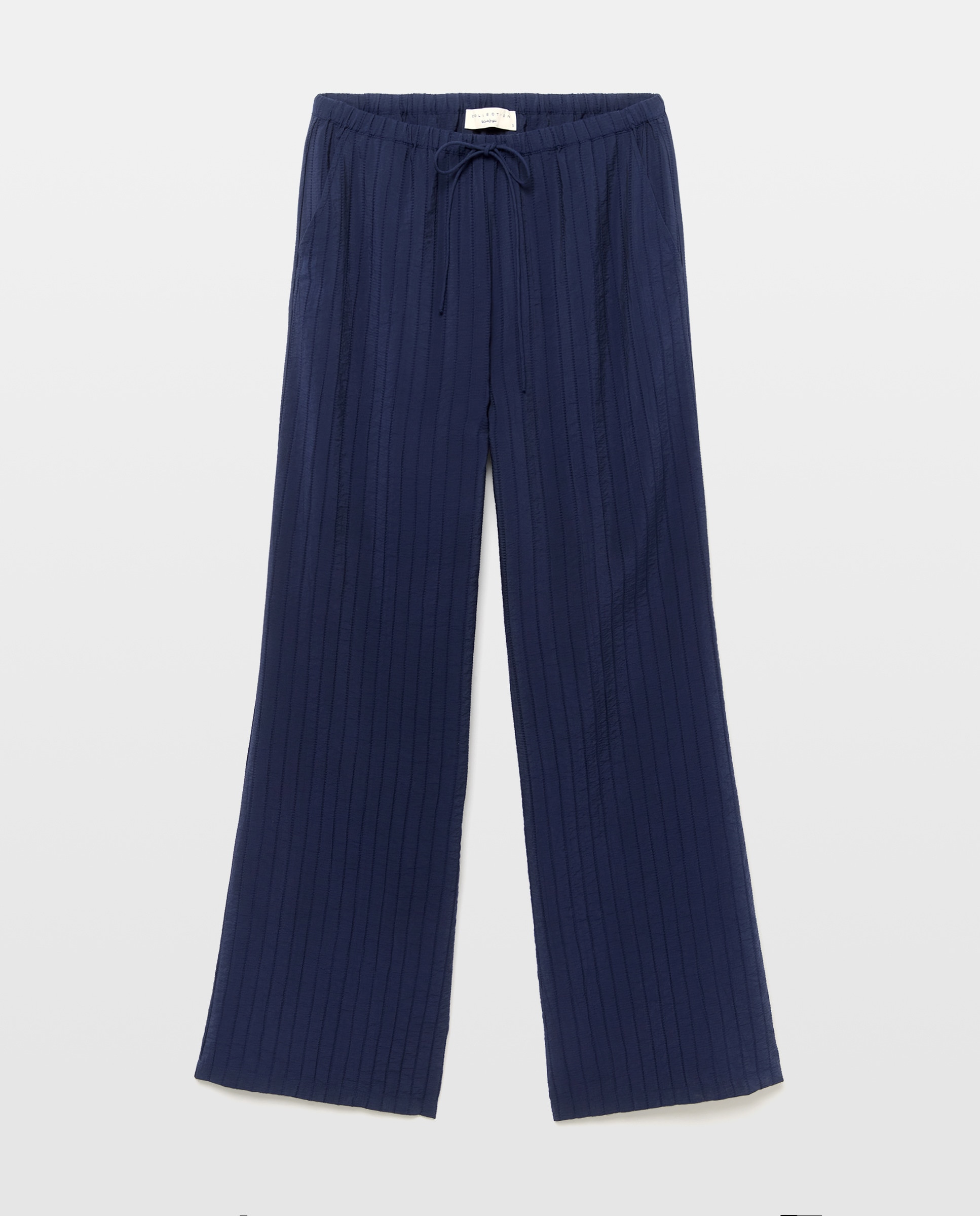 Pantalón ancho de mujer estilo pijamero 430 Azul oscuro Woman El Corte ...